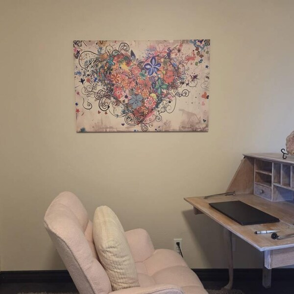 Wolf Pine Tree Canvas Wall Art Rustic Home Decor Wood Wall Art Wolf ...