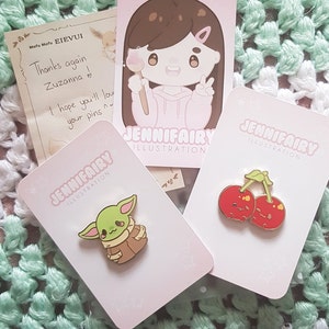 Cherry Buddy Enamel Pin Cute Fruit Vegetable Vegan Kawaii Food - Etsy UK