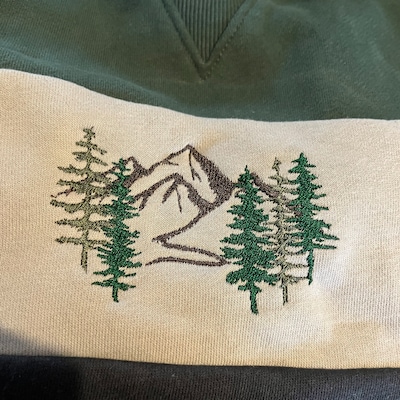 Forest Embroidery Mountains Embroidery Designs Instant Download - Etsy