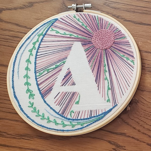 Celestial Design Letter "a" Hand Embroidery Pattern / Digital PDF ...