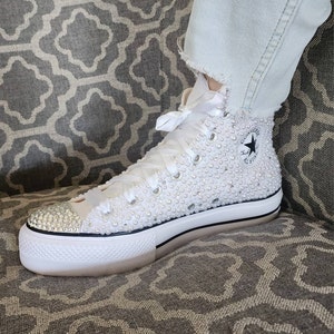 All-star High-top Girls Converse, Birthday Converse, Wedding Toddler ...