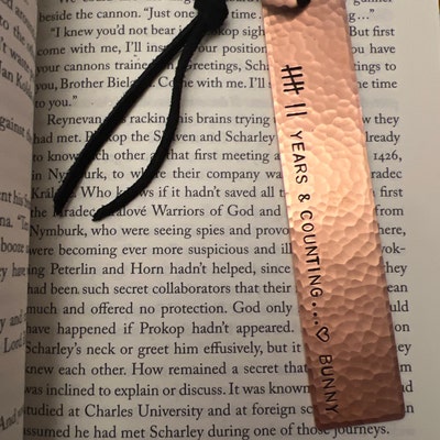 Personalized Silver Bookmark, Hand Stamped and Customizable - Etsy