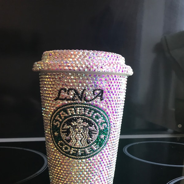 Bedazzled BLING STARBUCKS Coffee Cup / Mug / Tumbler Glitter Sparky ...