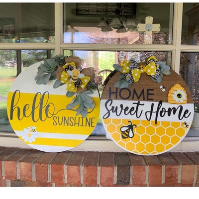 Digital Hello Sunshine Svg, Welcome Svg, Door Round Svg, Sunshine Svg ...