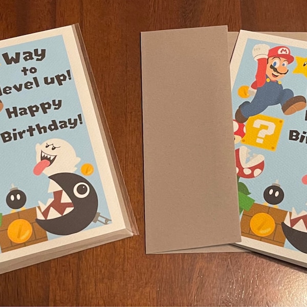 Super Mario Card | Personalized Card - Etsy