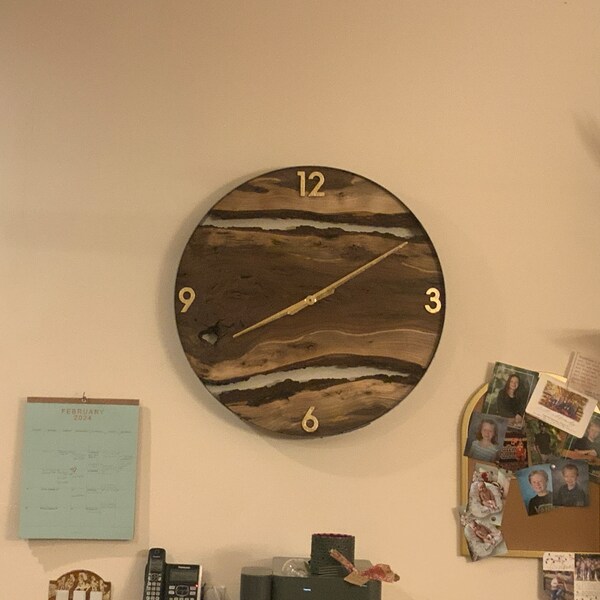 Made to Order, 18 Diameter Black Walnut Live Edge Wood Wall Clock ...