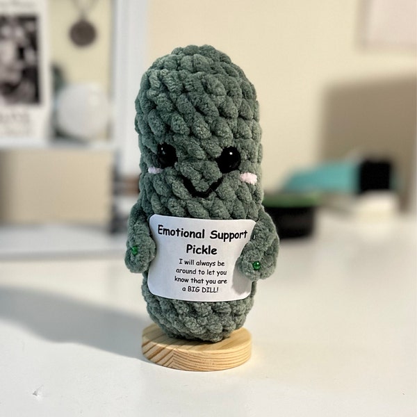 Crochet PATTERN - No-sew Emotional Support Pickle - Etsy