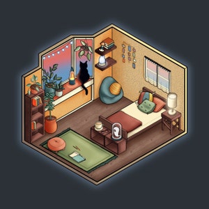 Isometric Procreate Stamps Living Room Edition Brushes, Samples ...