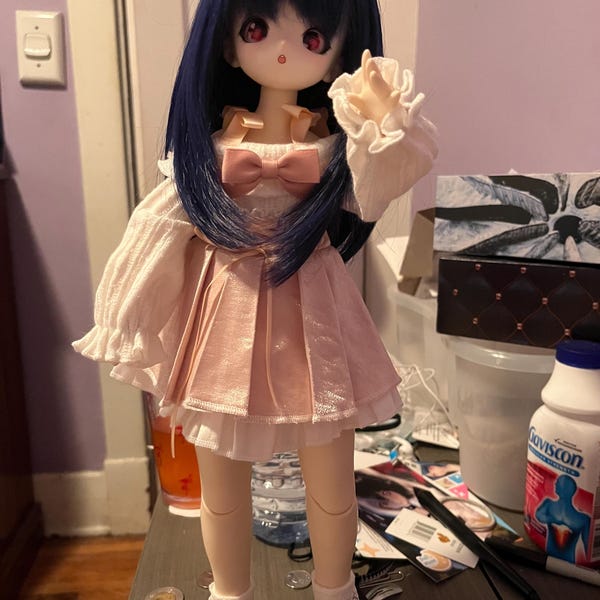 1/3 BJD SD Dress & Headdress Set black BJD Doll Clothes Outfit - Etsy