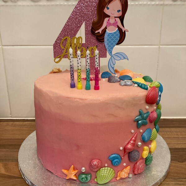 Edible Sugar Icing Sea Shells Shimmer Beach Cupcake Toppers Cake ...