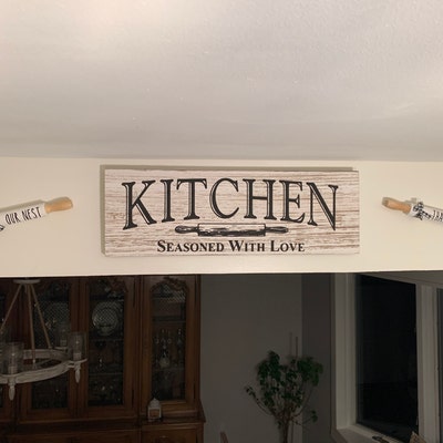 Kitchen Sign Rustic Farmhouse . Distinctive Kitchen Wall Decor. - Etsy