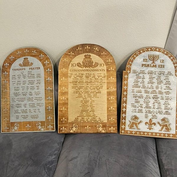 Hebrew Israelite Scripture Plaques – Lord’s Prayer in Hebrew, Bilingual ...