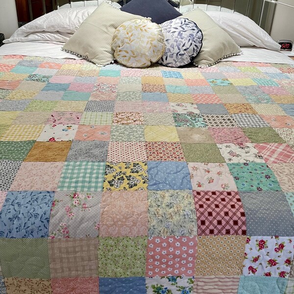 Full Size Quilt--patchwork Quilt Picnic Size Classic Americana 81 X 81 ...
