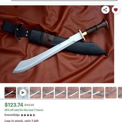 18 Inches Long Blade Sword-dragon Tooth Sword-d Guard Handle-full Tang ...