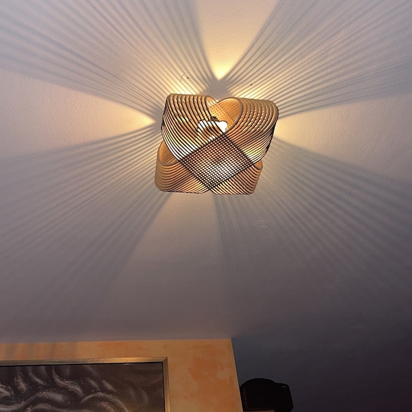 No.39 Ovals Ceiling Light - Lasercut Wood - Minimal Design Dutch Design ...