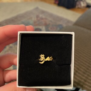 Gold Arabic Name Ring, Arabic Letter Ring, Personalized Ring, Islamic ...