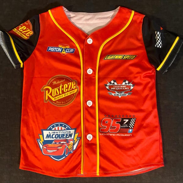 Custom Cars Lightning Mcqueen Baseball Jersey Team Jersey Collection ...