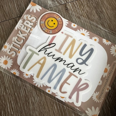Tiny Human Tamer 4 Inch Vinyl Matte Large Sticker Dishwasher/waterproof ...
