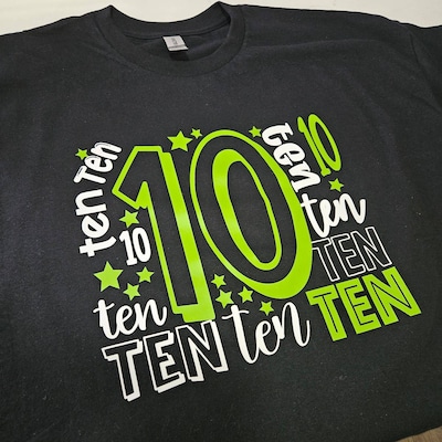 Number 10 Birthday Svg, Ten Svg, 10 Year Old Svg, Tenth Birthday Svg ...