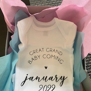 Great Grand Baby Coming Pregnancy Announcement Great - Etsy