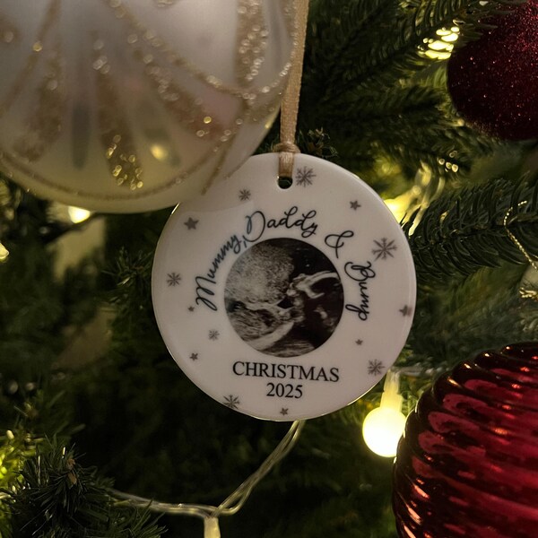 Personalized Baby Bump Ornament, Custom Ceramic Keepsake for Bump’s ...