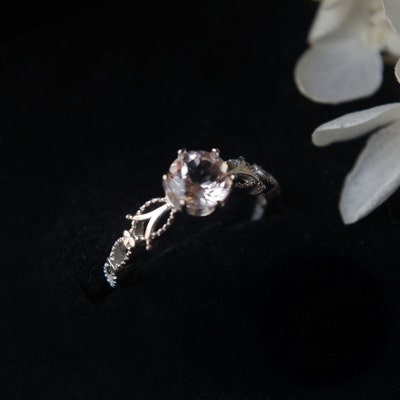 Faceted Morganite Stone Round, MM Size Morganite Gemstone Making ...