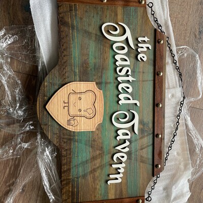 The Elfsong Tavern Wooden Sign Customization Available - Etsy