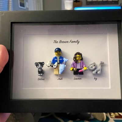 Personalized Mini Me Minifigure Frame. for up to 5 Figures. - Etsy