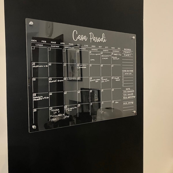 Personalized Acrylic Calendar for Wall | Acrylic Dry Erase Board ...