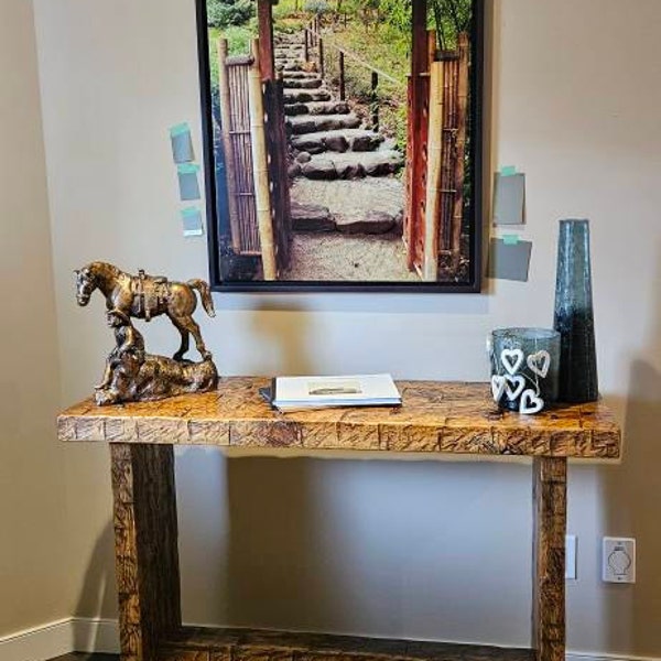 Rustic Hand Hewn Cast Iron Bar Stool - Etsy