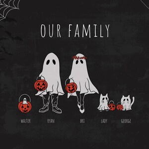 Halloween Family Sign Personalized Halloween Sign Ghost - Etsy