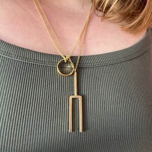 Handmade Real Small Bronze Tuning Fork Necklace - Etsy