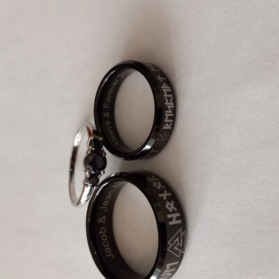 Hammered Ring Racing Ring Checkered Flag Ring Black - Etsy