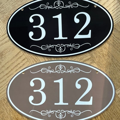 Victorian 1-line Address Sign Custom Shaped Address Plaque - Etsy