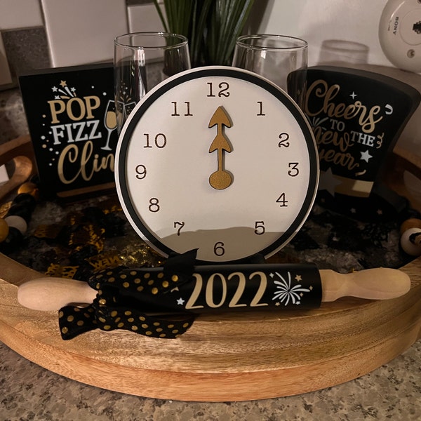 Happy New Year Mini Signs- New Year Decor - Let's Celebrate -cheers to ...