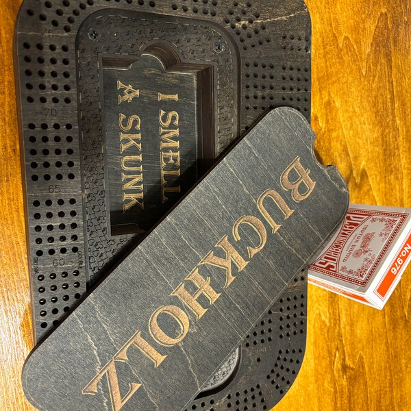 Extra Large Personalized Cribbage Board With Storage & Custom Engraving ...