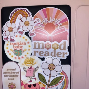 Retro Bookish Sticker Pack Kindle Sticker Vinyl Stickers, Book Stickers ...