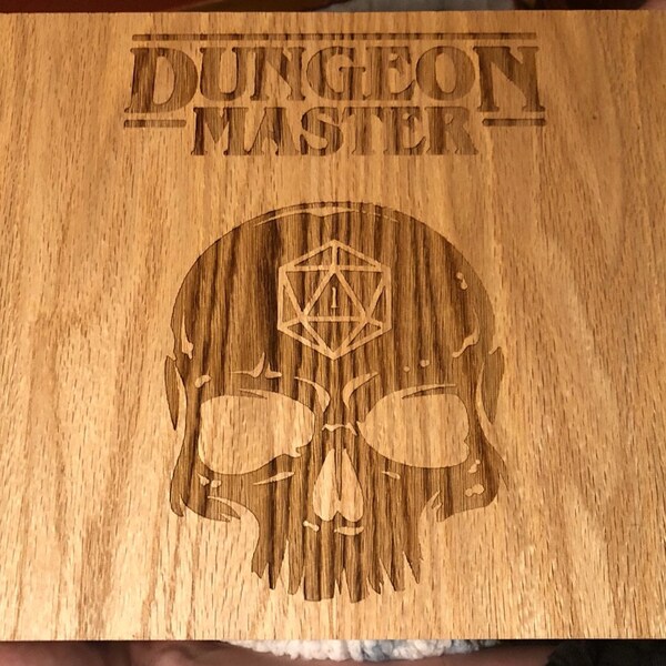 D&D Dungeon Master Screen - Hardwood Custom Laser Engraved Dungeons and ...