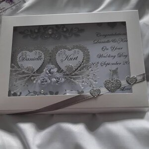 Handmade Personalised 3D Wedding Card / Anniversary Card With GIFT BOX ...