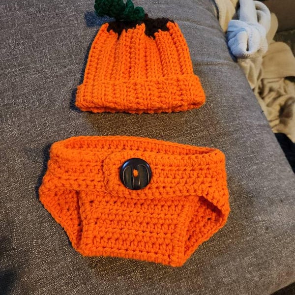 CROCHET PATTERN Baby Pumpkin Outfit, Crochet Pumpkin Costume, Pattern ...