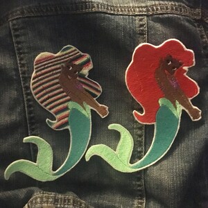 Mermaid Embroidered Patch African American Patches Fish Patch Under the ...