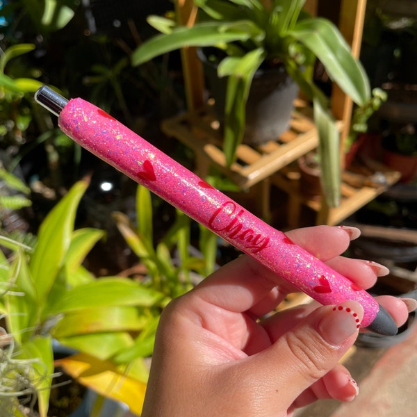 Valentine Glitter Pens Heart Pens Refillable Ink Joy Pens Personalized ...