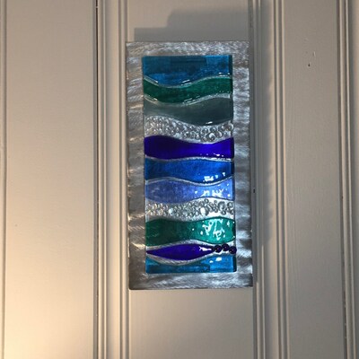 Stacked Fused Glass Multi-color Wall Hanging - Etsy