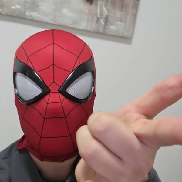 Black Spiderman Mask,tobey Maguire Spiderman Mask With Faceshell Lenses ...