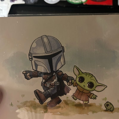 Baby Rey and BB8 5x7 - Etsy
