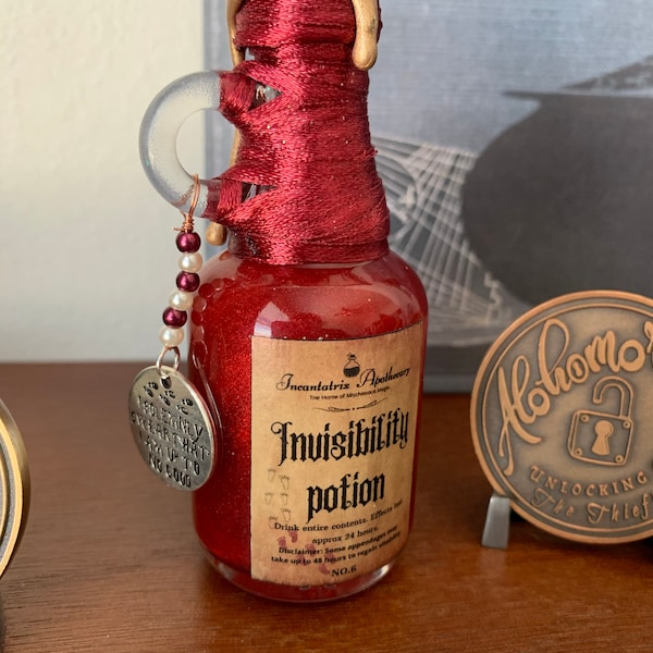 Invisibility Potion Witch and Wizard Potions, Vials, Bottles and ...
