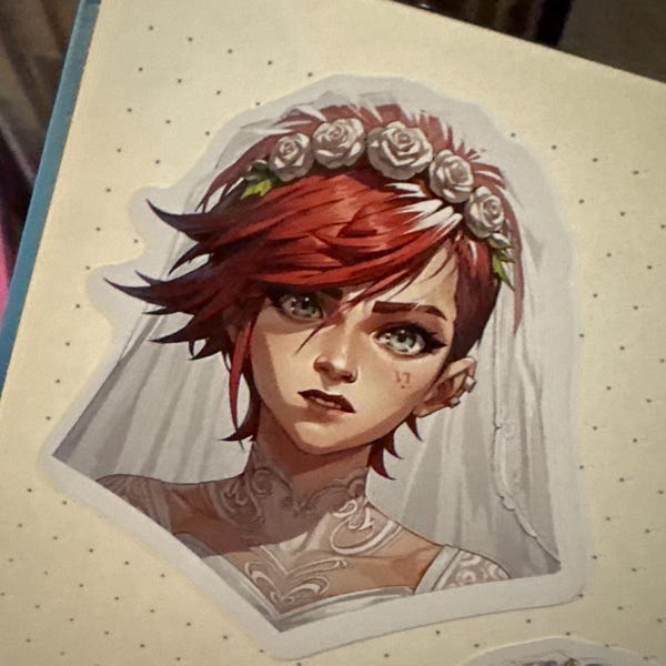 Arcane Sticker, Vi, 3 Vinyl Sticker, Lol-gift, Vi Arcane Fanart, Vi Lol ...