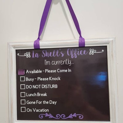 Office Message Board Sign,unavailable Sign,not Here Door Sign,i'm ...