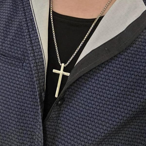 Engraved Cross Necklace for Men, Custom Bible Verse and Name Engraving ...