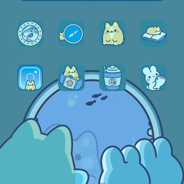 Aquarium Adventures Corgi + Friends App Icon Set | Cute Aquarium Theme ...